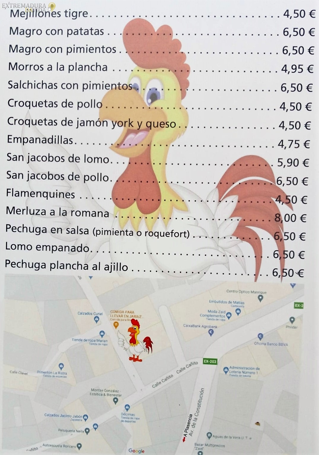 COMIDA PARA LLEVAR EN JARAIZ DE LA VERA- ASADOR DE POLLOS LA VERA ...